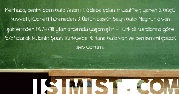 Galib İsminin Anlamı Nedir? Galib İsminin Analizi, Şiiri, Arapçası ve ...