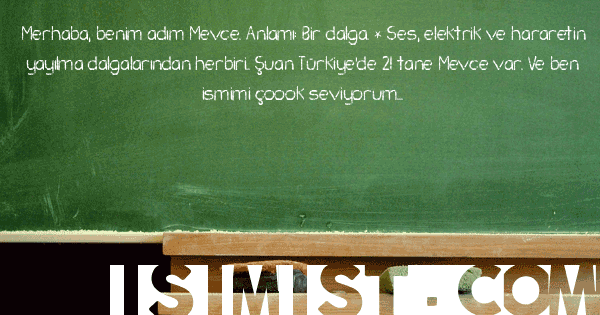 Mevce İsminin Anlamı Nedir? Mevce İsminin Analizi, Şiiri, Arapçası ve ...